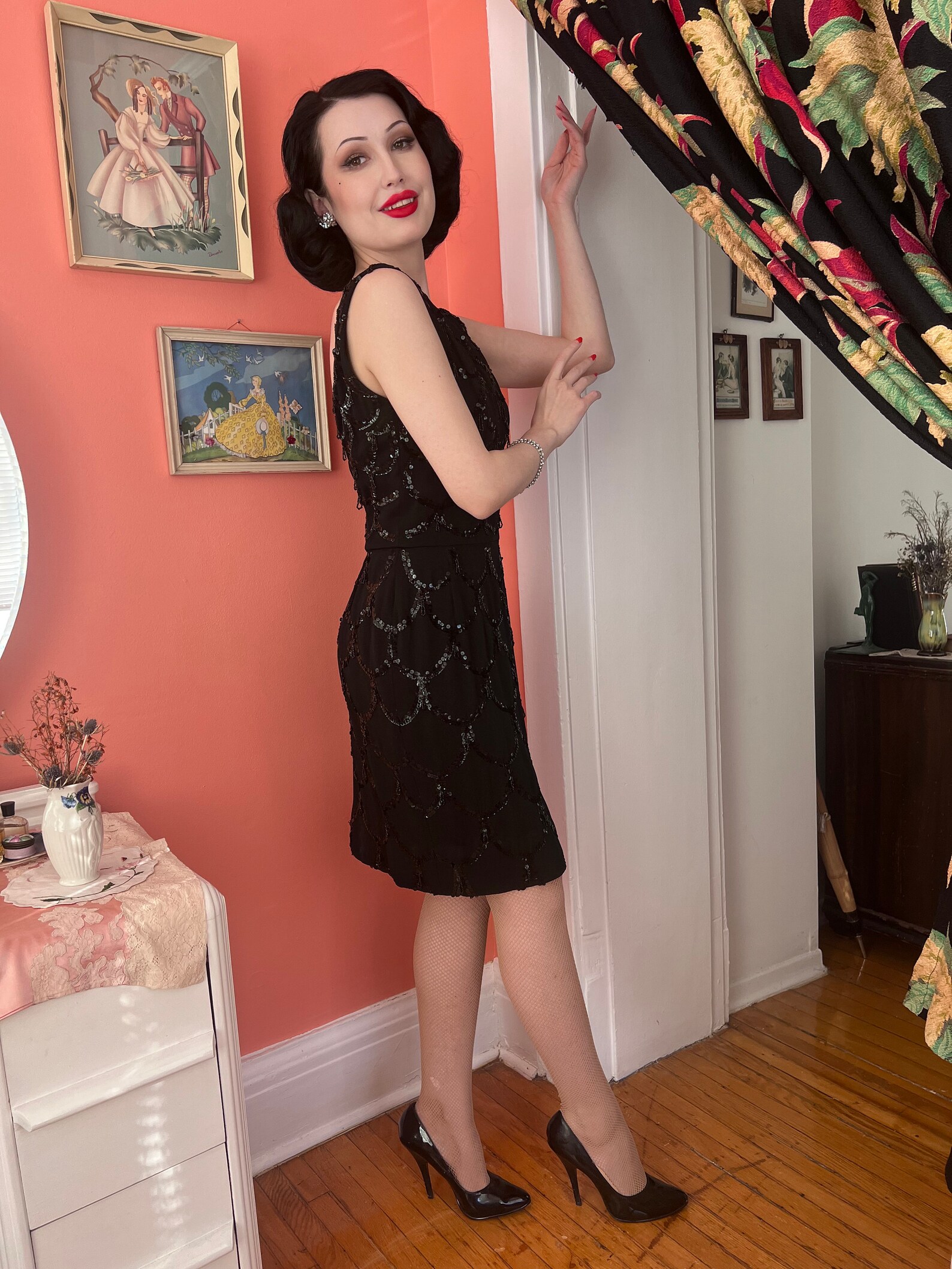 1950s Marilyn Monroe Mermaid Sequin Wiggle Dress - Etsy