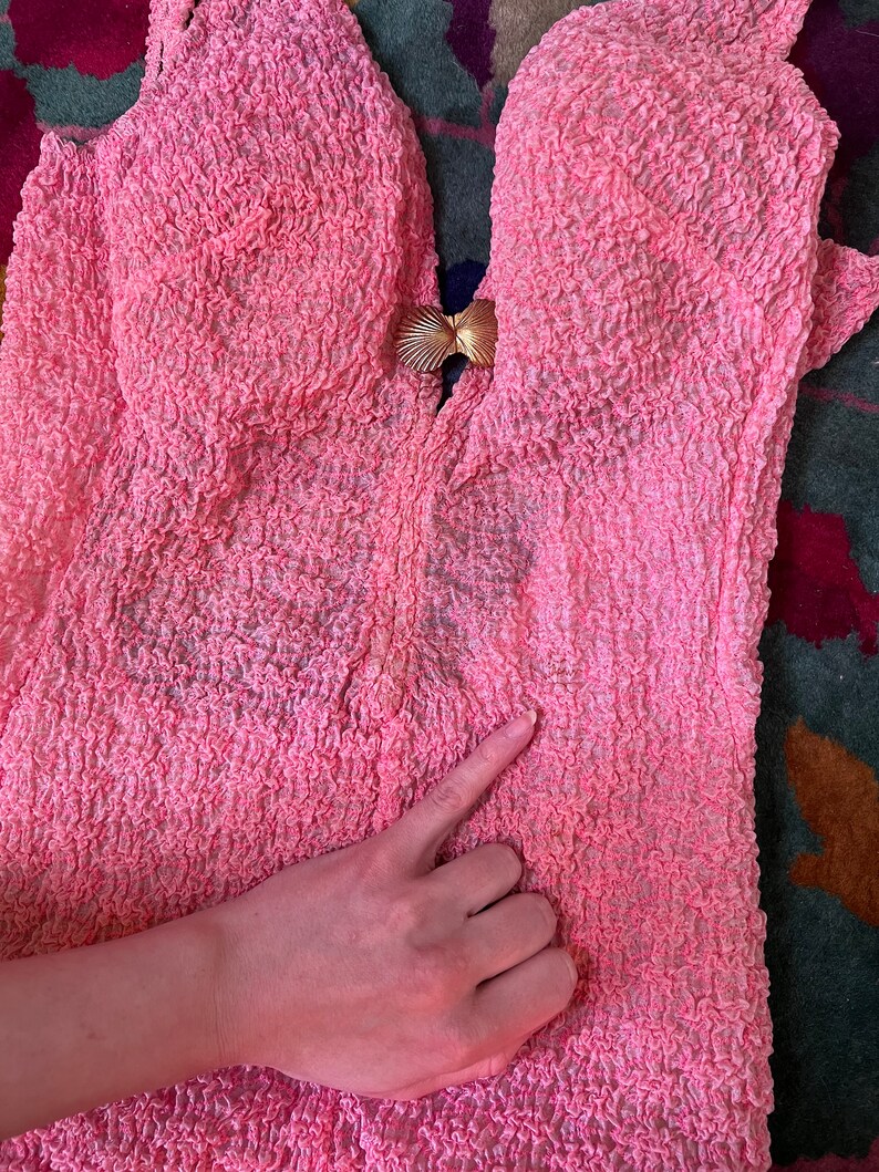 1950s peter Pan Pink Swimsuit - Etsy