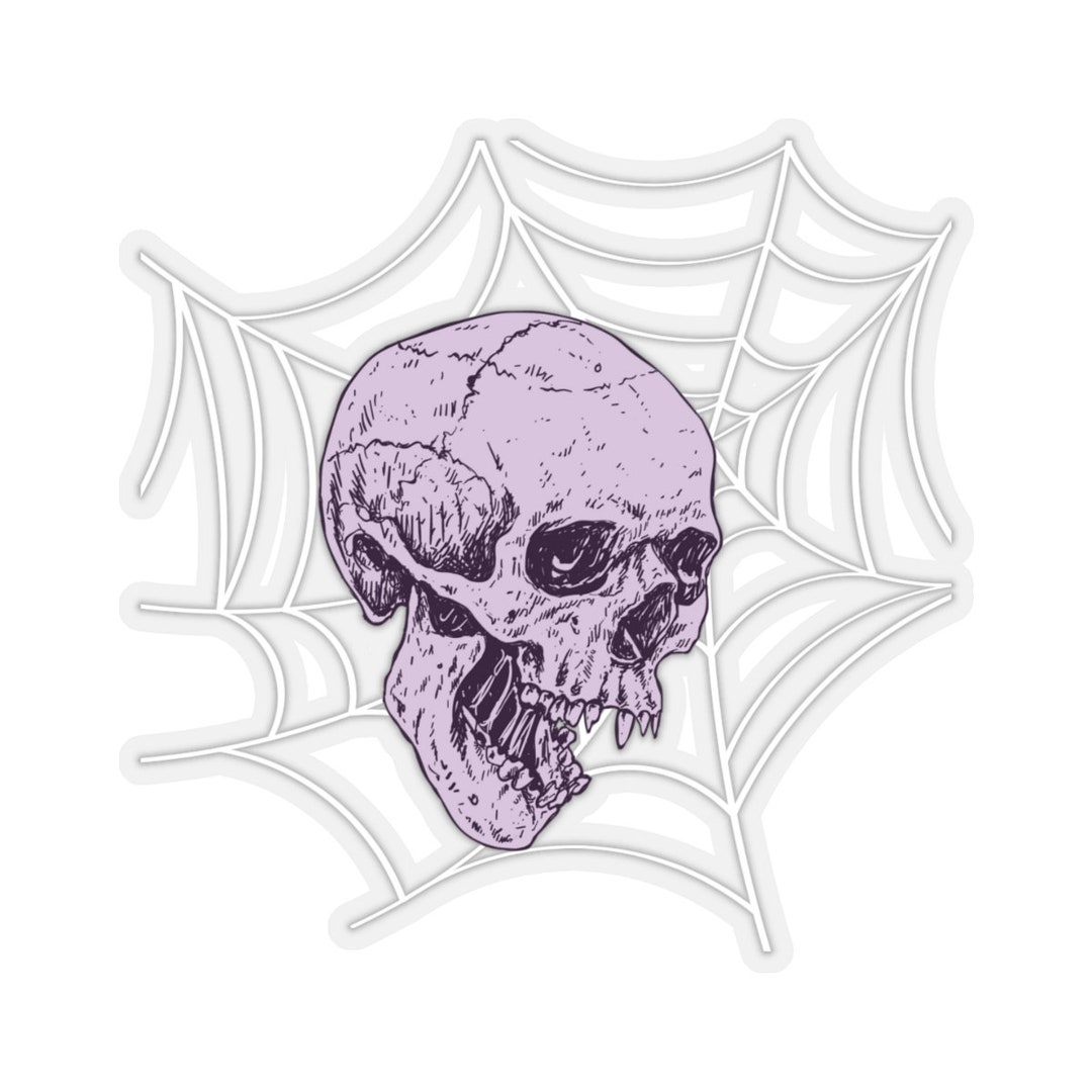 Purple Skull Web Sticker - Etsy