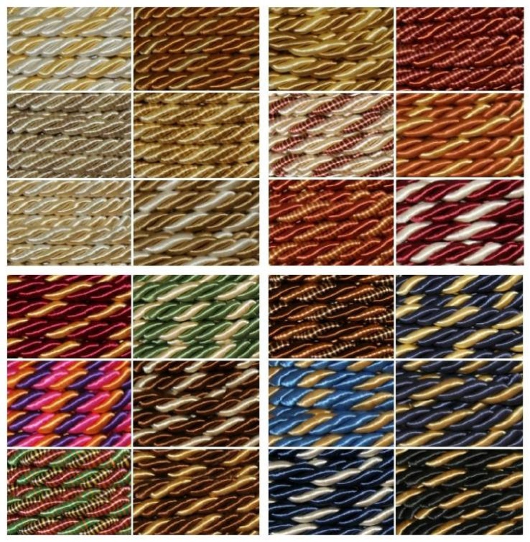 3mm Rayon Cord Twisted Cord Trim for Upholstery Cord Soutache - Etsy