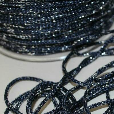 Paracord cord sparkle silver thread 2mm 3mm 4mm silver | Etsy