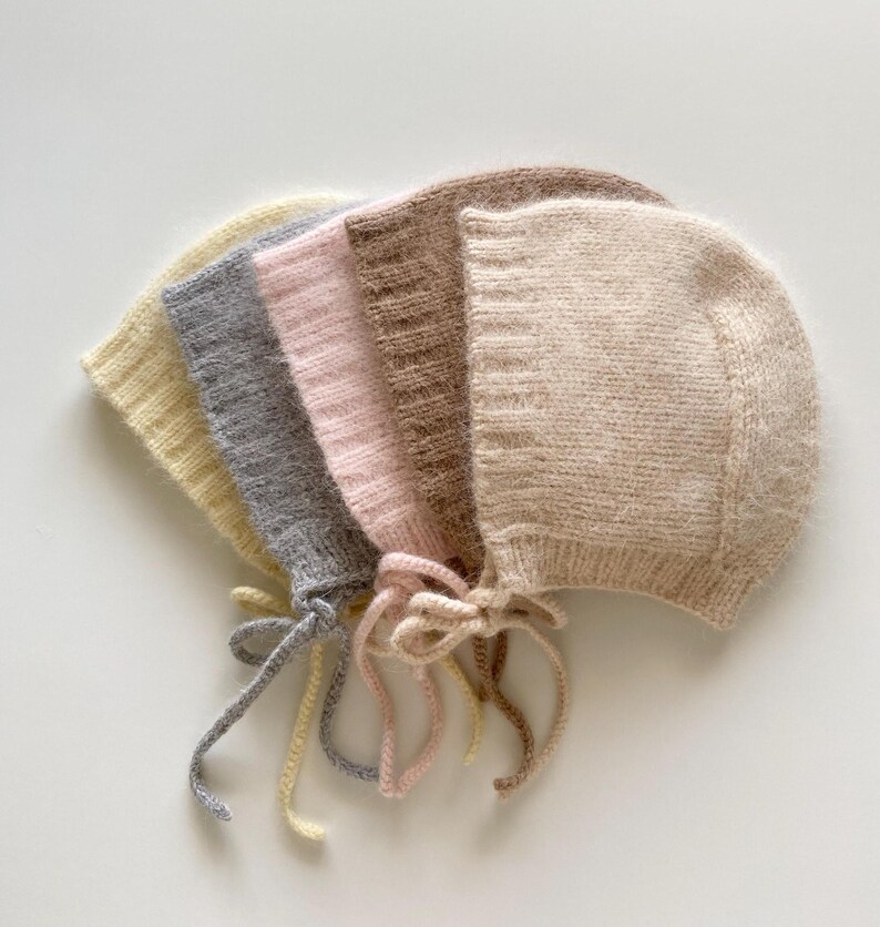 Mink Alpaca Knit Baby/toddler Bonnet: Handmade Winter Hat - Etsy