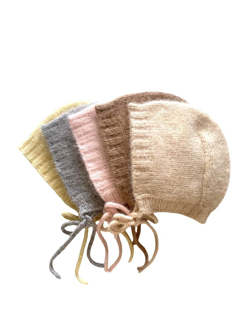 Mink Alpaca Knit Baby/toddler Bonnet: Handmade Winter Hat - Etsy