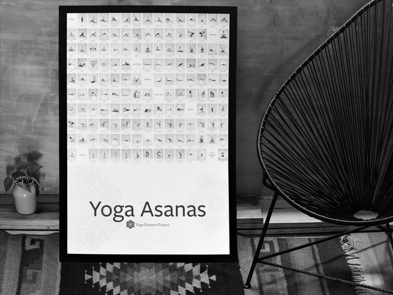 Yoga Asanas Poster - Etsy