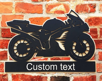 Custom Wood Motorcycle Sign - Etsy