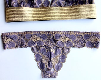 Purple lingerie | Etsy