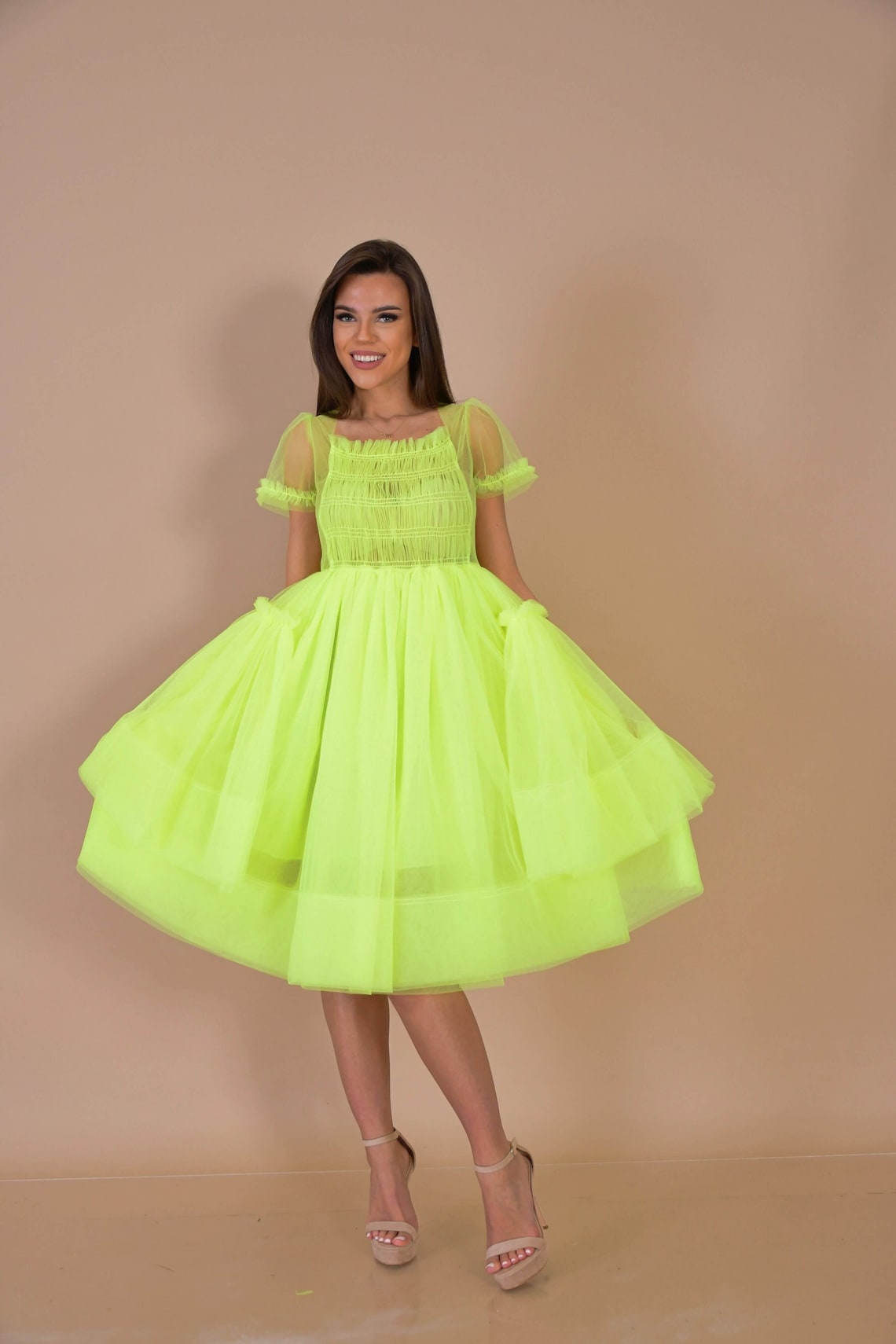 Neon Tulle Dress/ Party Neon Dress/ Festival Neon Dress/ Fancy - Etsy