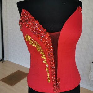 Rainbow Crystals Corset Processing/ Stones Corset/ Rainbow Corset ...