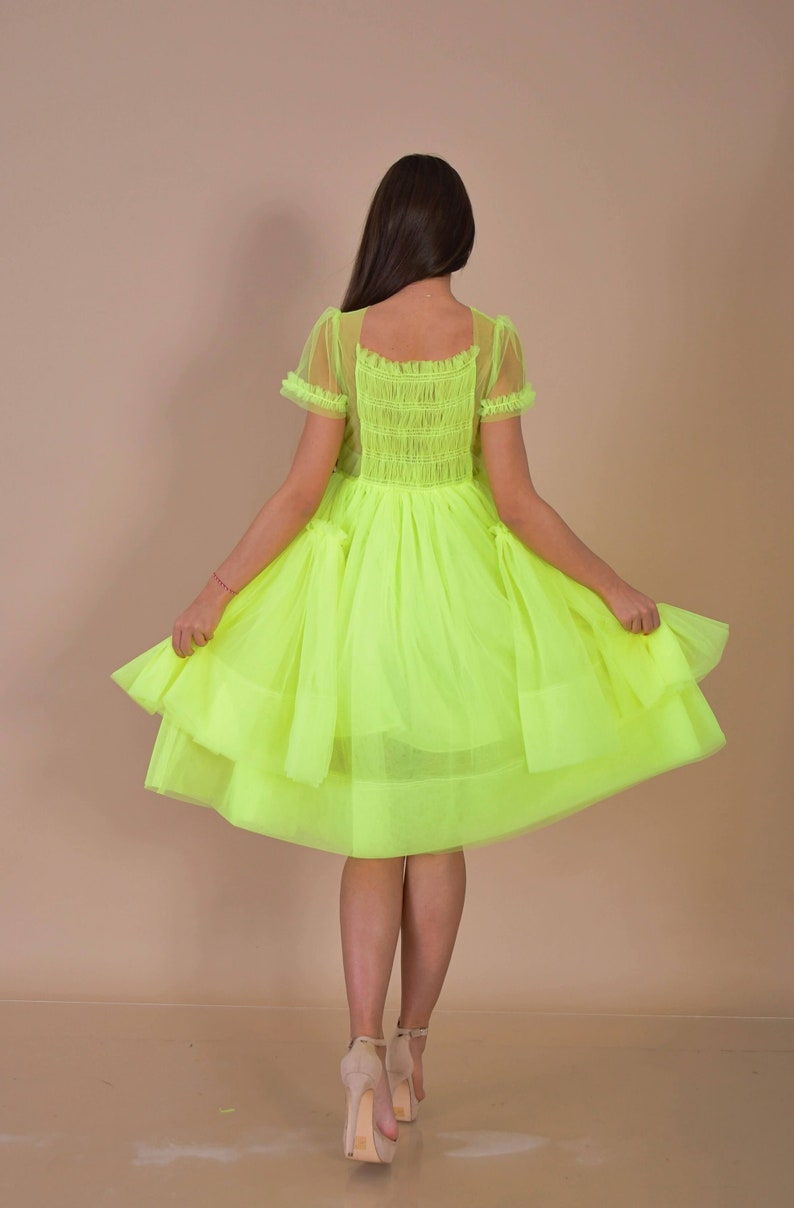 Neon Tulle Dress/ Party Neon Dress/ Festival Neon Dress/ Fancy - Etsy