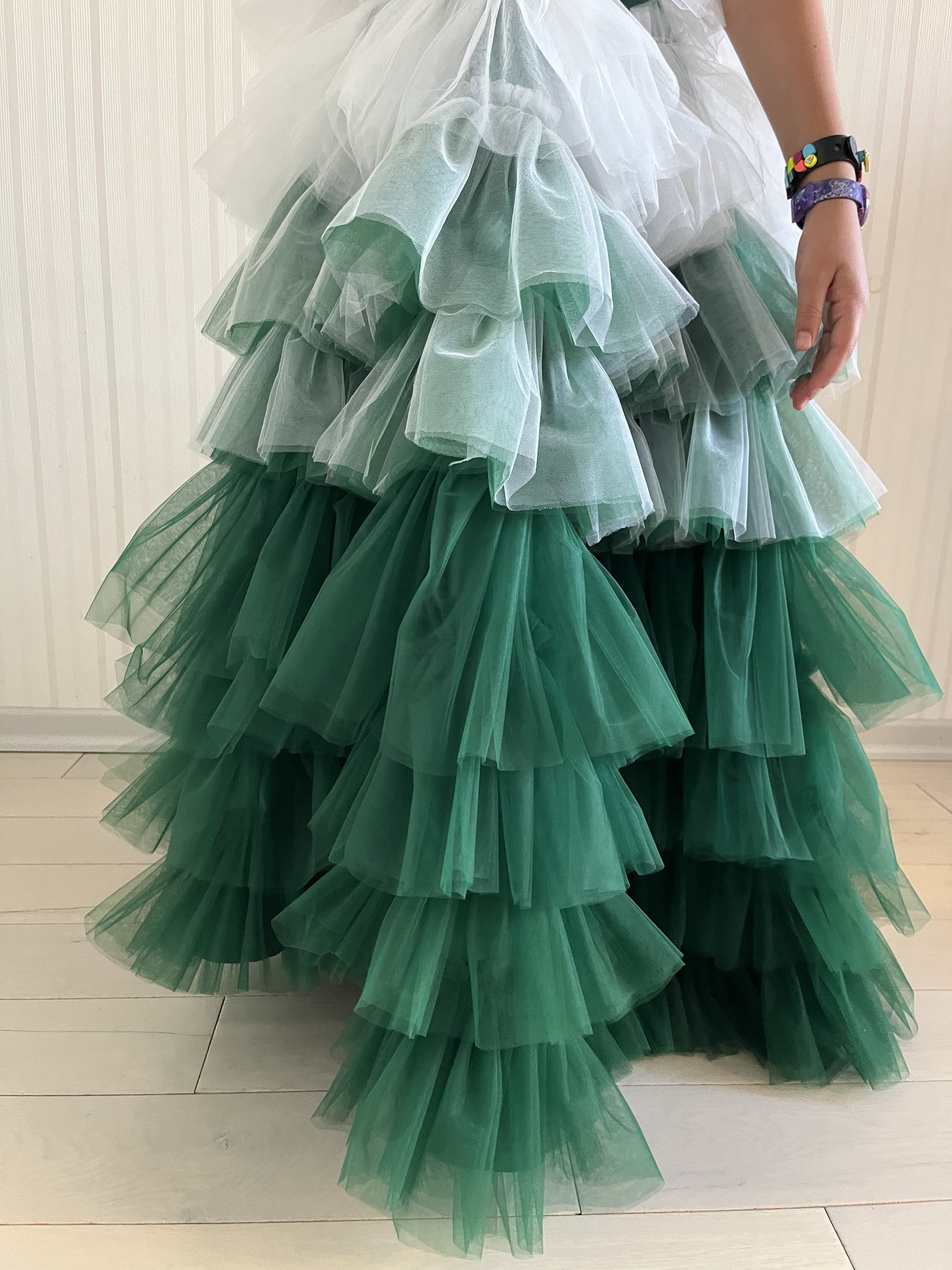 Regina Kalina- Ombré Tulle Green Dress/ Ombre Tulle Green Dress/ Green ...