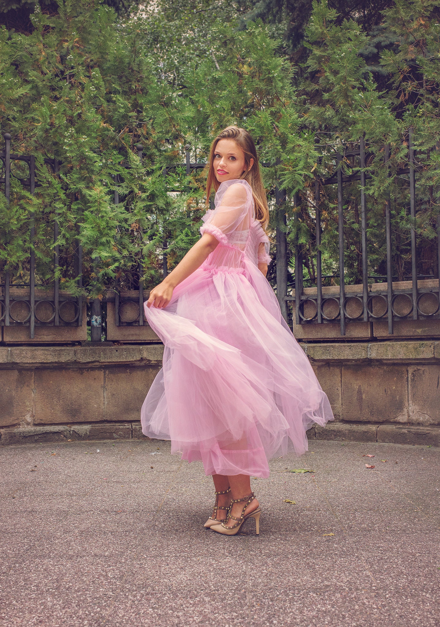 Custom Made/ Pink Tulle Dress/ Puffy Dress/ Halloween Dress/ Movie ...