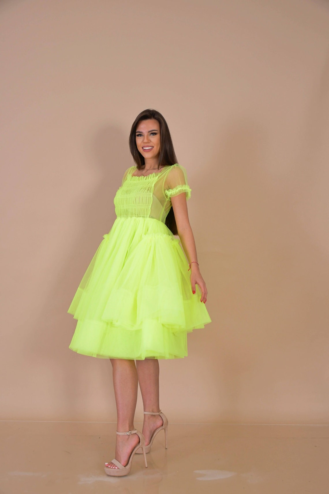 Neon Tulle Dress/ Party Neon Dress/ Festival Neon Dress/ Fancy - Etsy