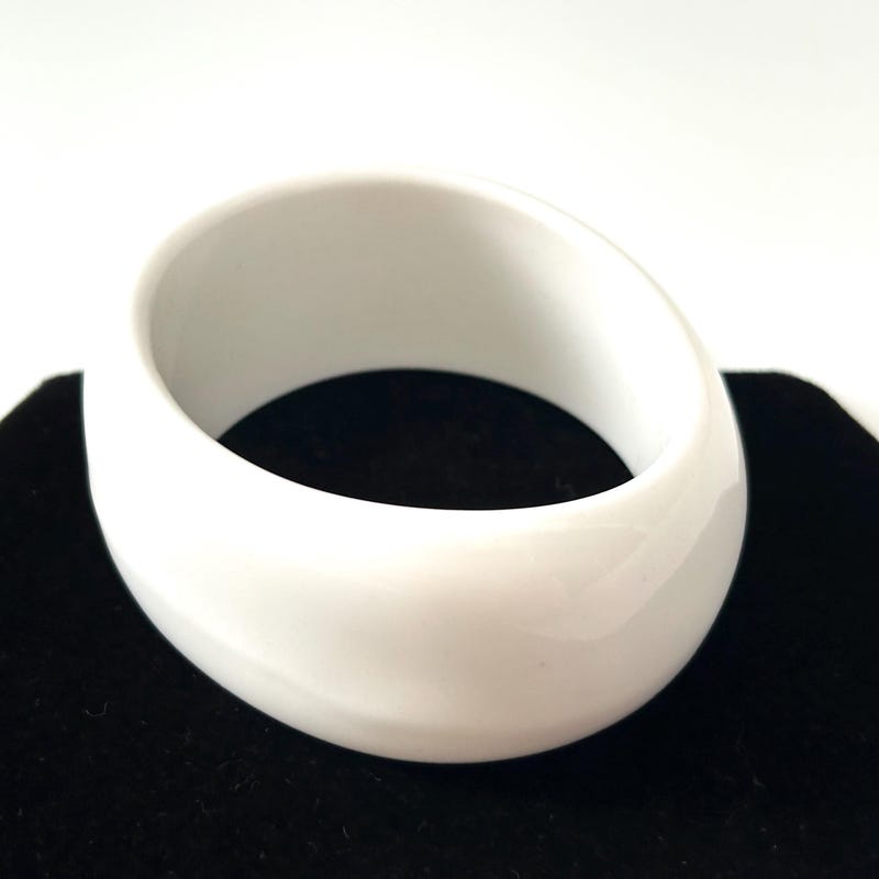 White Bangle - Etsy