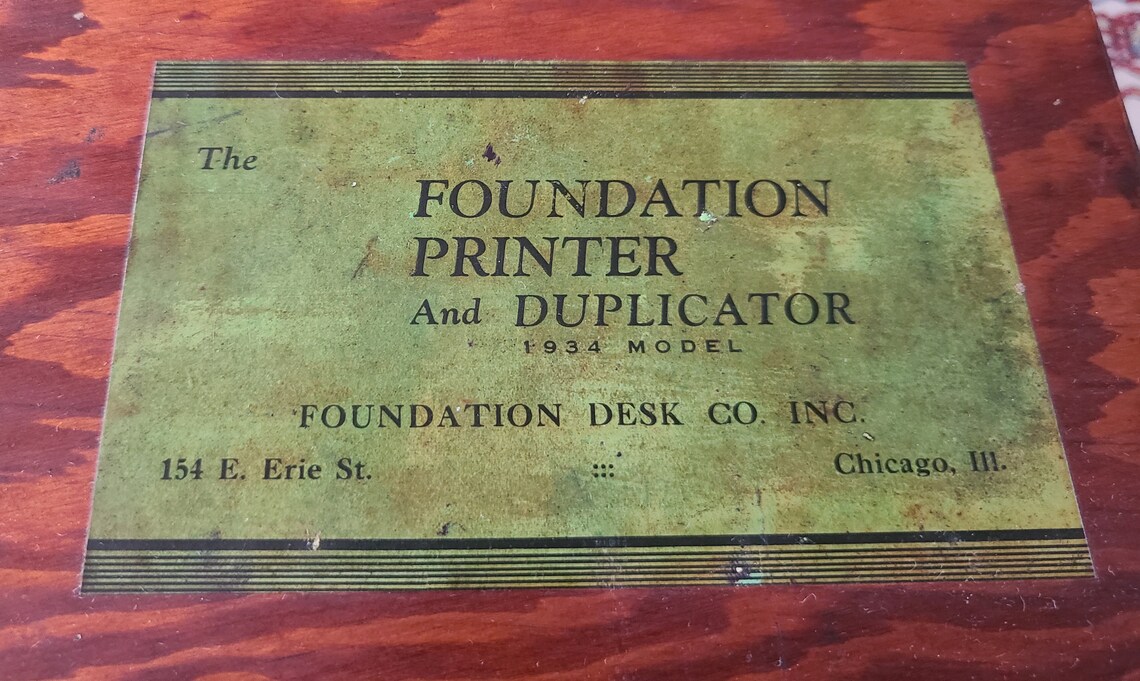 Foundation Printer and Duplicator 1934 Model Printing Blocks Set - Etsy