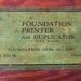 Foundation Printer and Duplicator 1934 Model Printing Blocks Set - Etsy