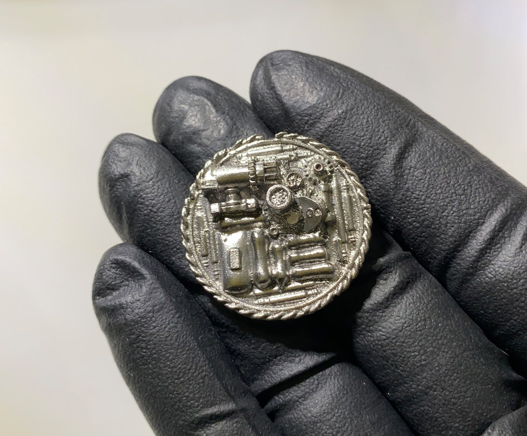 Single Coin #3, Handmade Sand-cast Pewter Coin Pocket Sculptures in ...