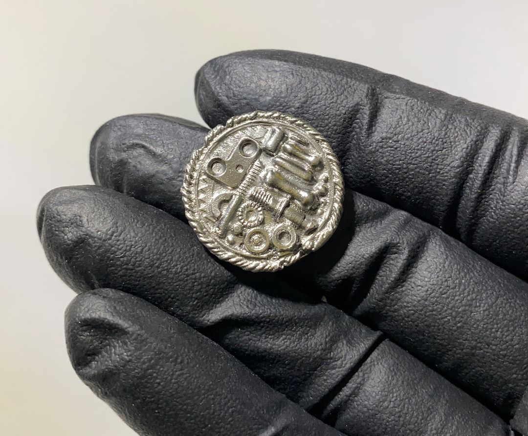 Single Coin #2, Handmade Sand-cast Pewter Coin Pocket Sculptures in ...