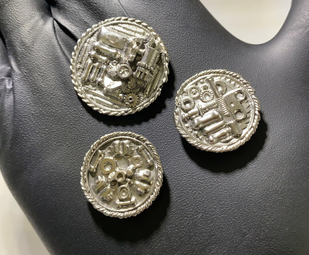 3-coin Pack of Handmade Sand-cast Pewter Coin Pocket Sculptures in ...