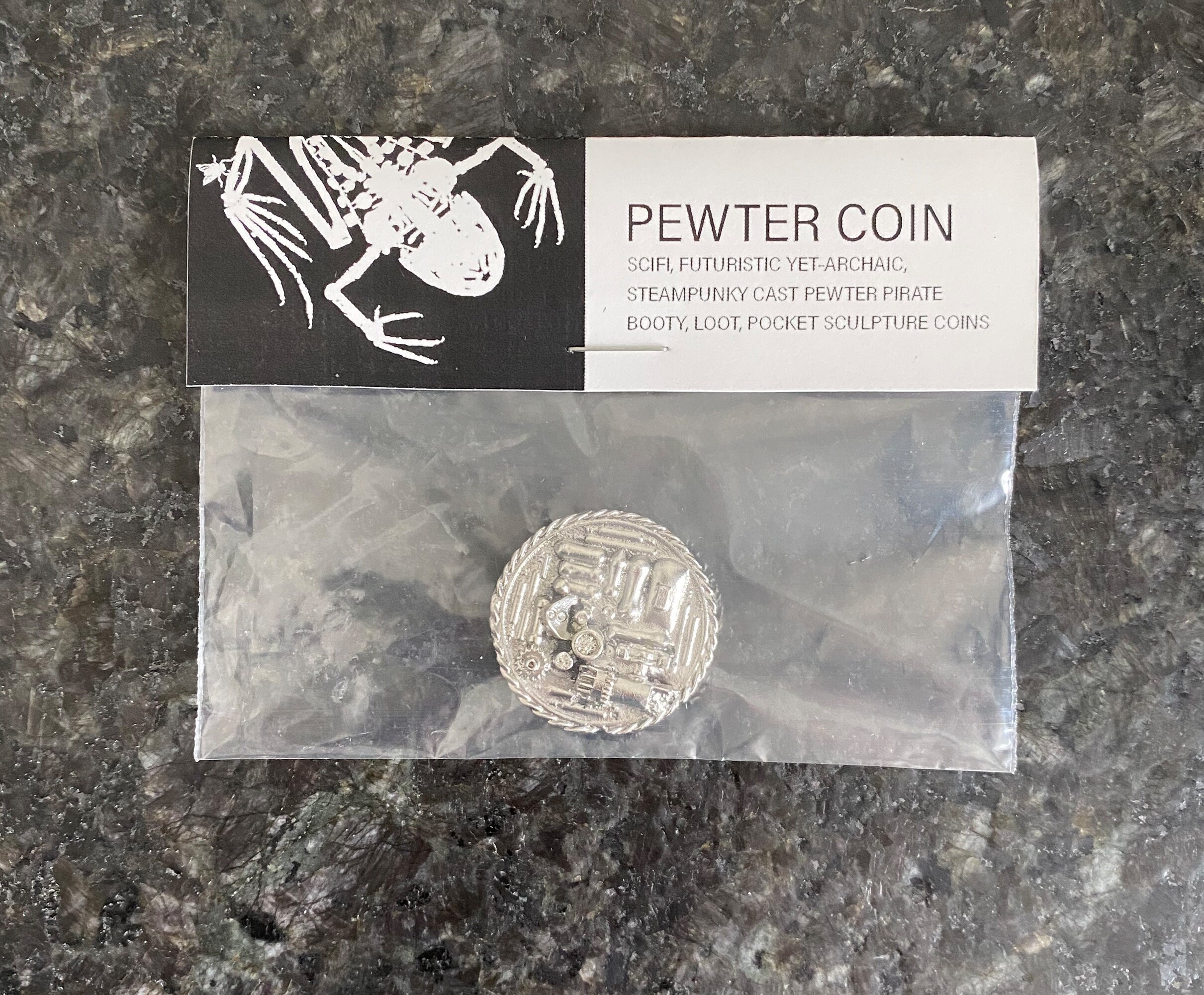 Single Coin #3, Handmade Sand-cast Pewter Coin Pocket Sculptures in ...