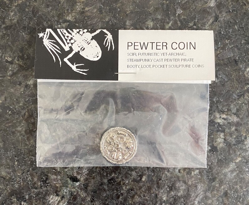 Single Coin #1, Handmade Sand-cast Pewter Coin Pocket Sculptures in ...