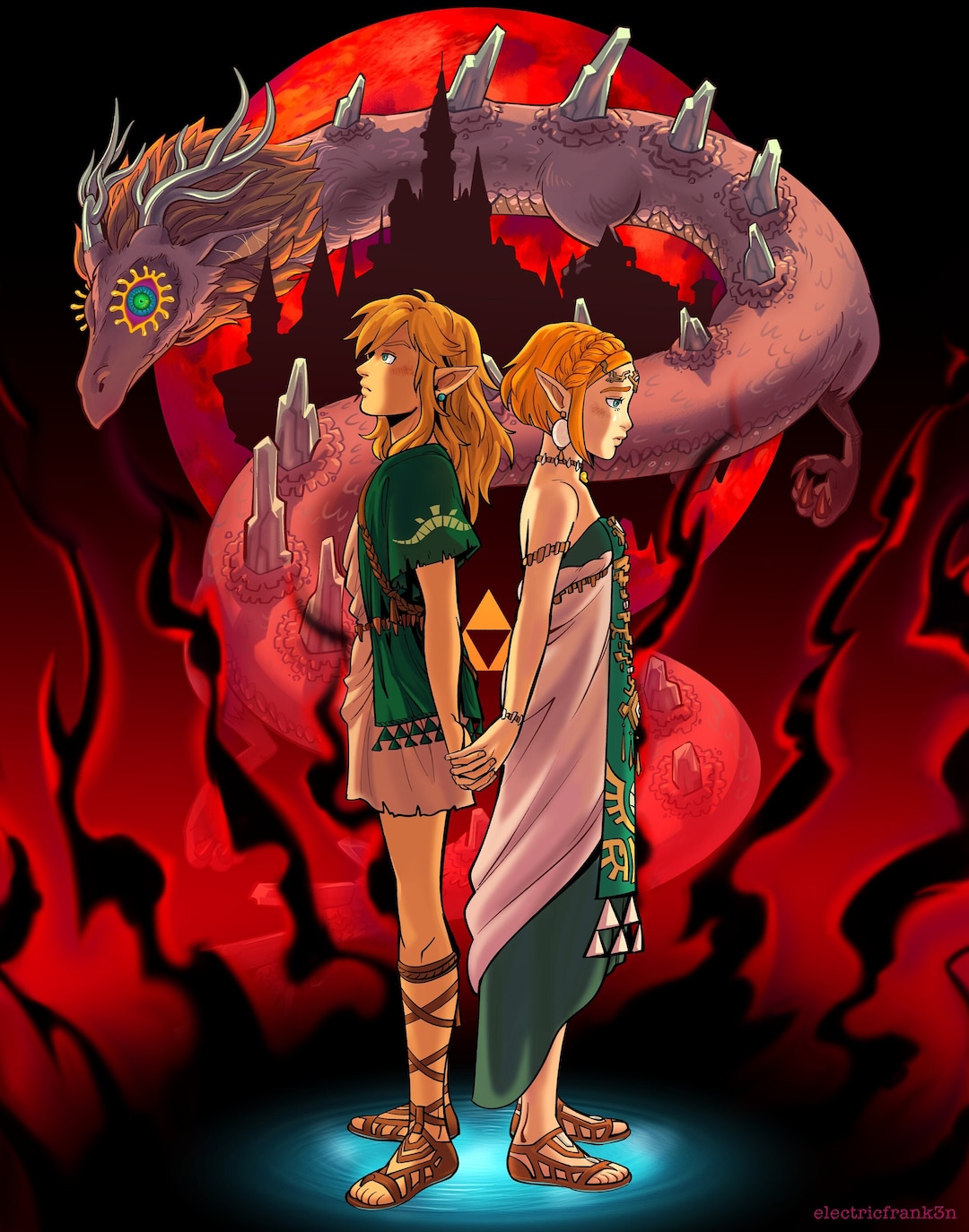 TOTK the Legend of Zelda: Tears of the Kingdom Zelda, Link Art Print ...