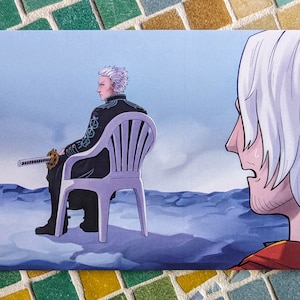 DEVIL MAY CRY Dmc Vergil in Generic Porch Chair Small Art Print 5x7in ...
