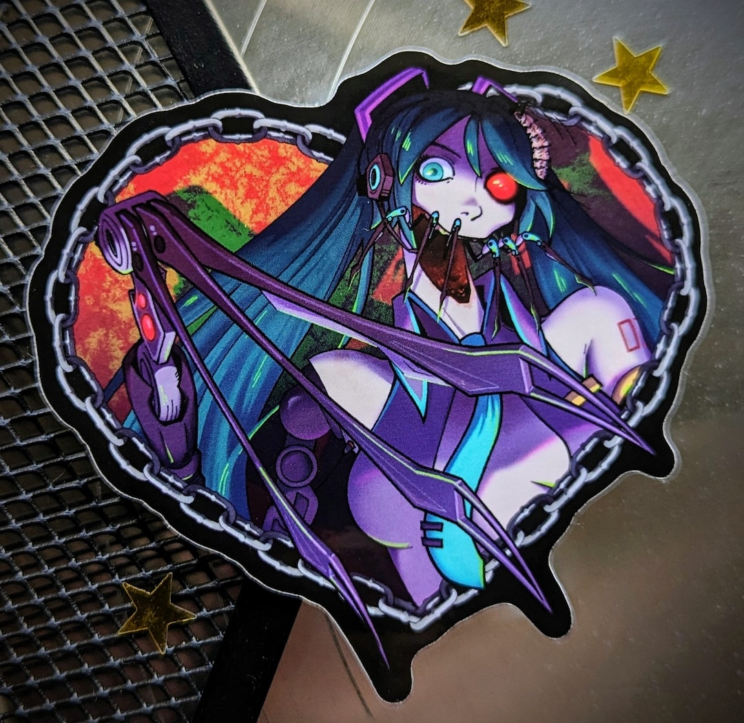 VOCALOID HORROR Hatsune Miku Bacterial Contamination Vinyl Sticker ...
