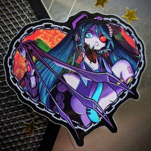 VOCALOID HORROR Hatsune Miku Bacterial Contamination Vinyl Sticker ...