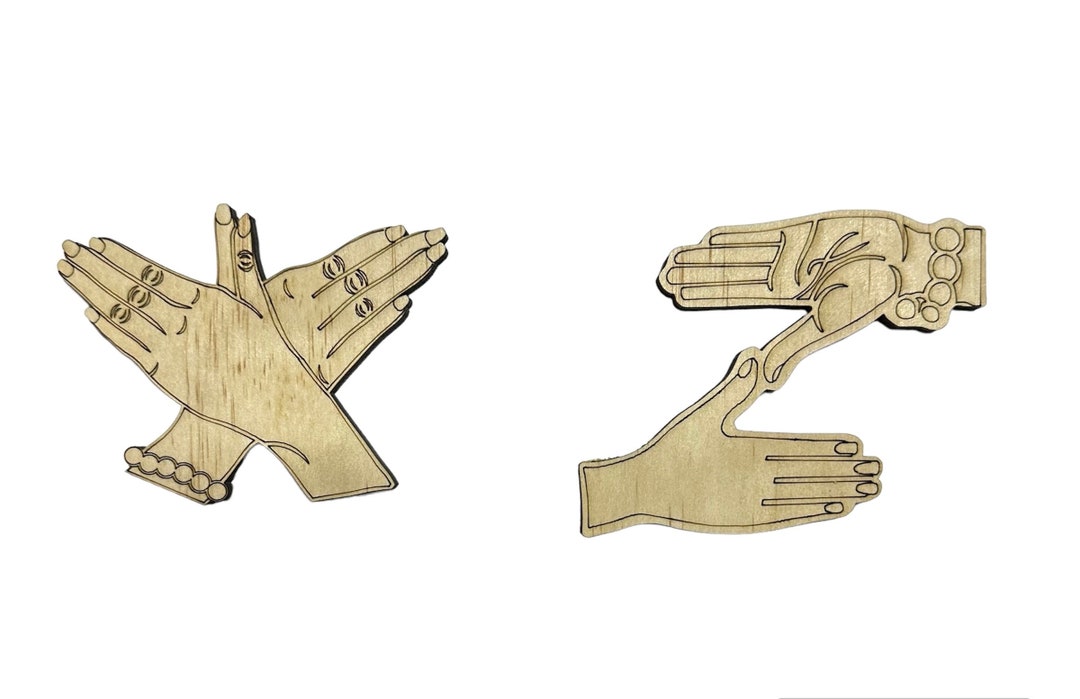 Wooden Zeta Phi Beta Dove and Z Hand Sign Cutouts - Etsy