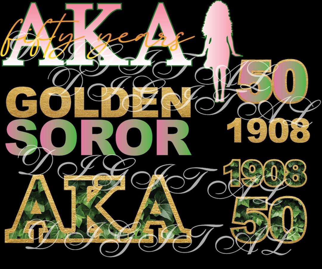 AKA PNG Digital Files for Golden Soror Sophisticated and Unique Design ...