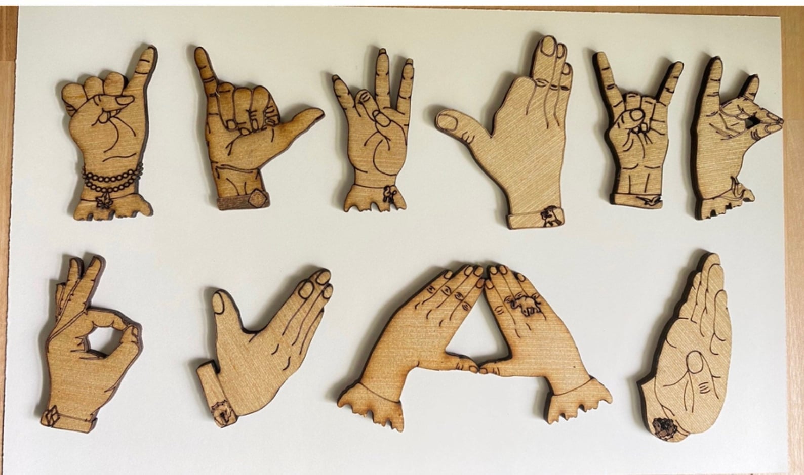 Sorority and Frat Hand Symbols Laser Cut Unfinished Wood - Etsy