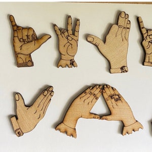 Sorority and Frat Hand Symbols | Laser Cut Unfinished Wood Ready to ...