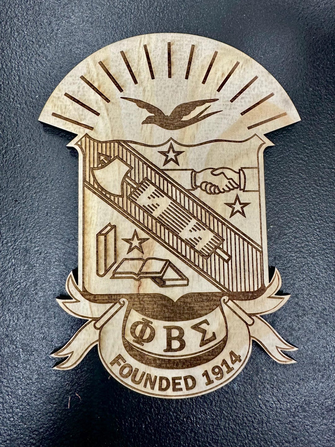 Wooden Laser Cut Phi Beta Sigma Shield - Etsy