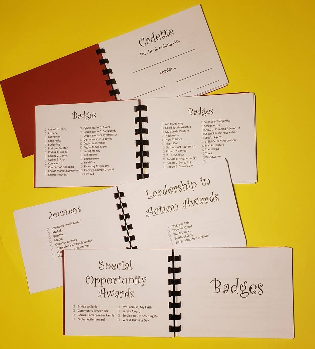 Personalized Girl Scout Badge, Journey, and Award Tracker / Requirement ...