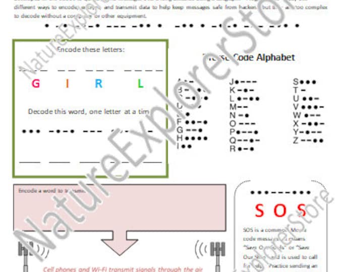 Morse Code Worksheet - Digital Download Only - STEM - Think Like a ...