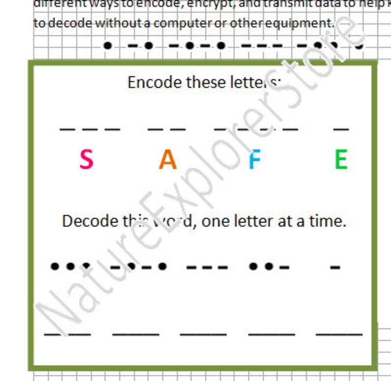 Morse Code Worksheet - Digital Download Only - STEM - Think Like a ... Morse Code Worksheet - Digital Download Only - STEM - Think Like a ...