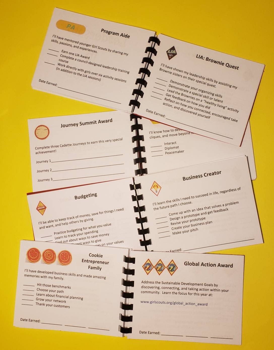 Personalized Girl Scout Badge, Journey, and Award Tracker / Requirement ...
