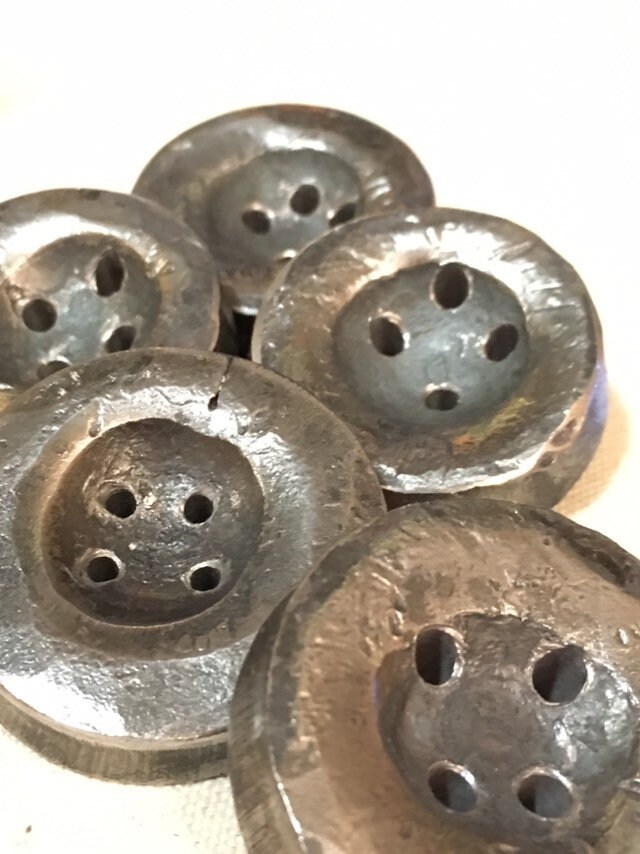 Wrought Iron Buttons. Decorative Buttons to Close a Bag, a Curtain ...
