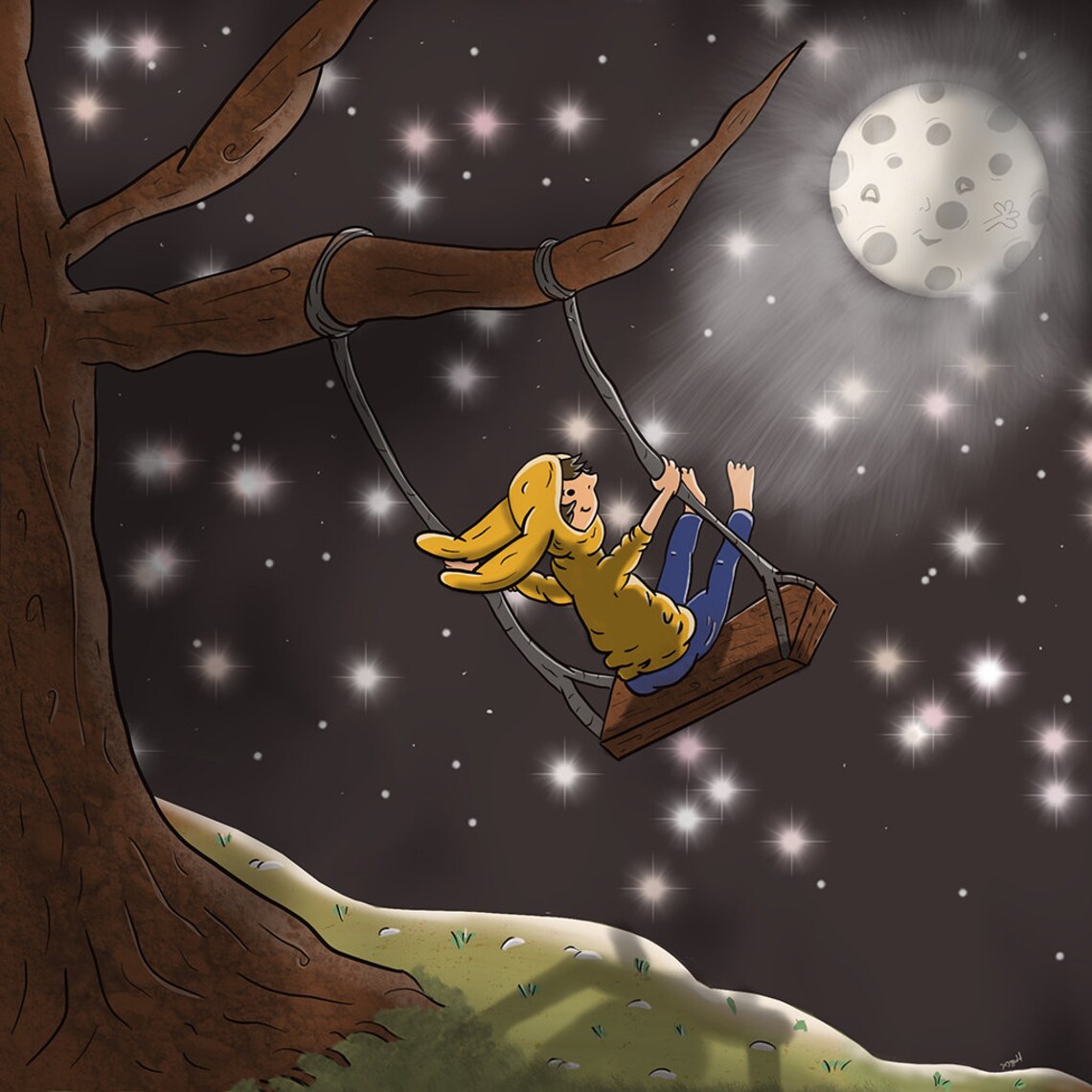 Hello Moon Whimsical Pixie - Etsy.de