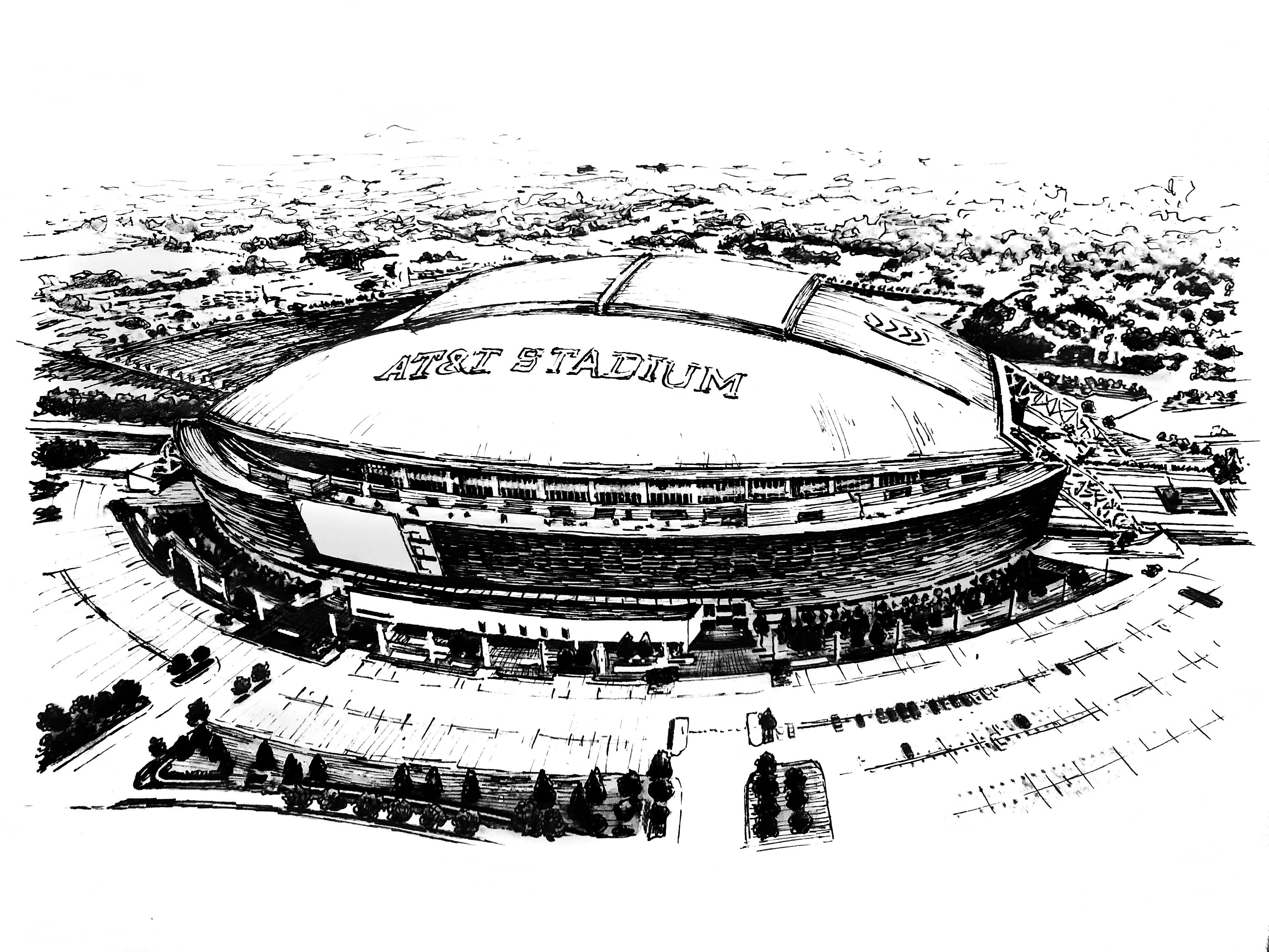 Dallas Cowboys AT&T Stadium | Etsy