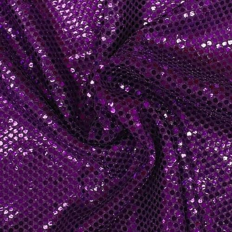 Purple Knit Sequin Fabric Sequins Fabric For Dress Full Sequin On Mesh Fabric Purple Sequins
