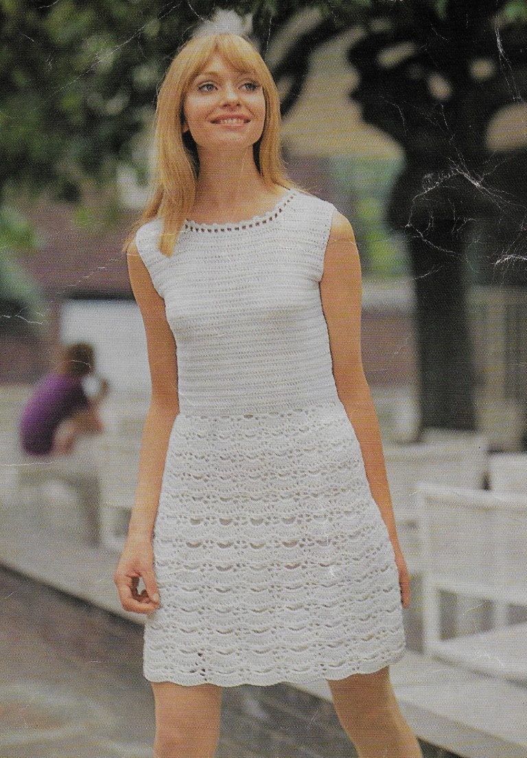 Vintage Crochet Dress Retro Crochet Dress 1970s Crochet Dress Easy ...