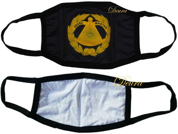 Masonic Grand Master Mason BLACK Dust FACE MASK Freemason | Etsy
