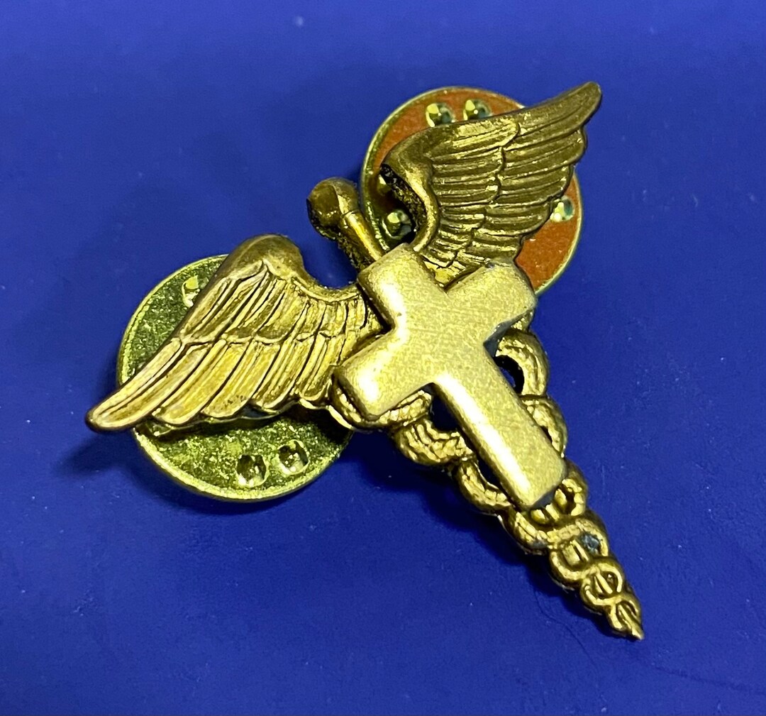 Medical Chaplain Cross Collar Brass Lapel Hat Pin US Military - Etsy