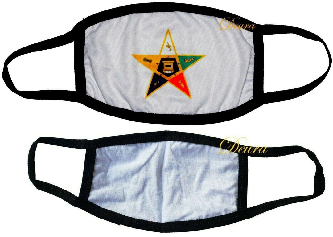 Masonic OES Order of Eastern Star WHITE Face MASK Freemason - Etsy