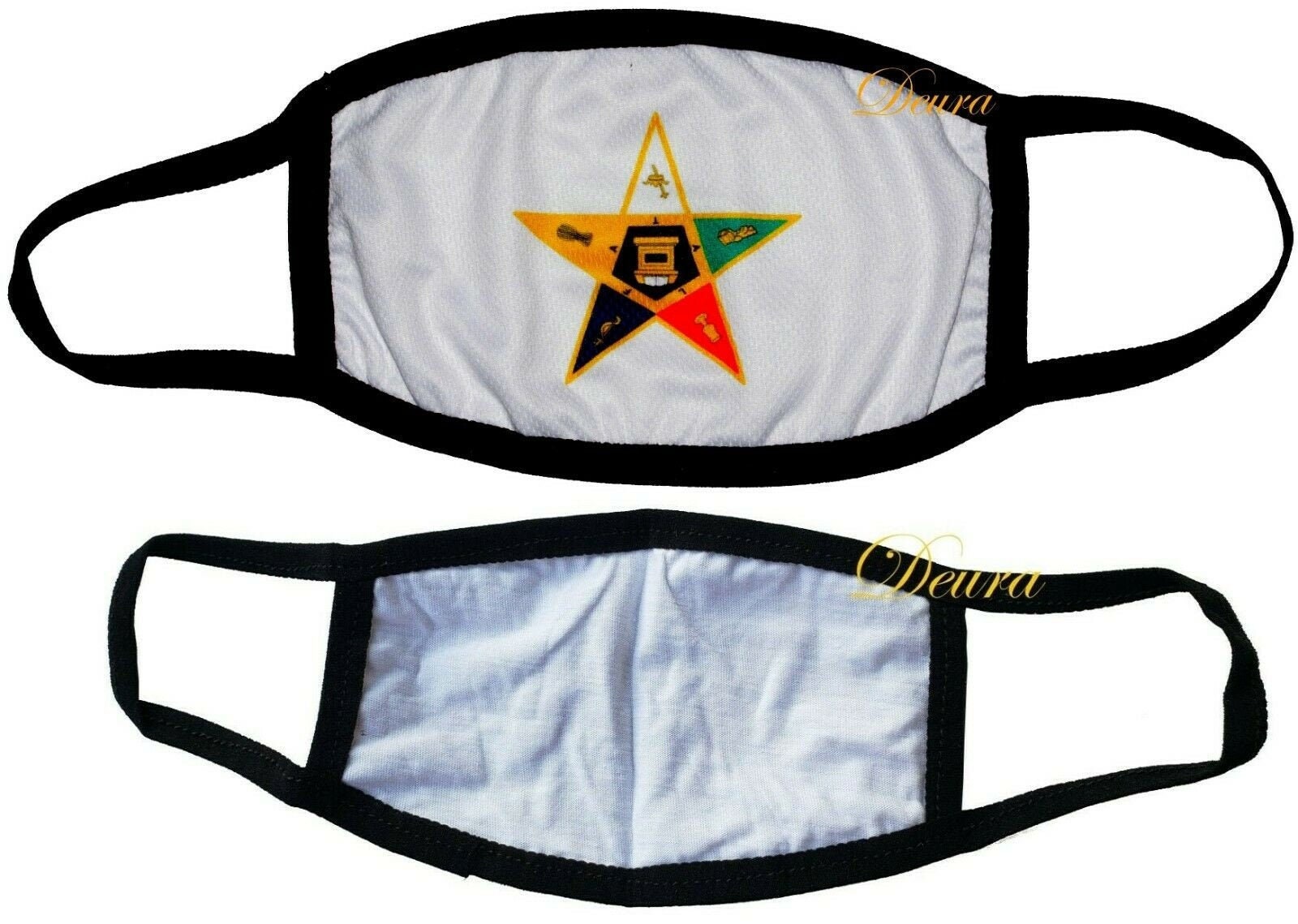 Masonic OES Order of Eastern Star WHITE Face MASK Freemason | Etsy