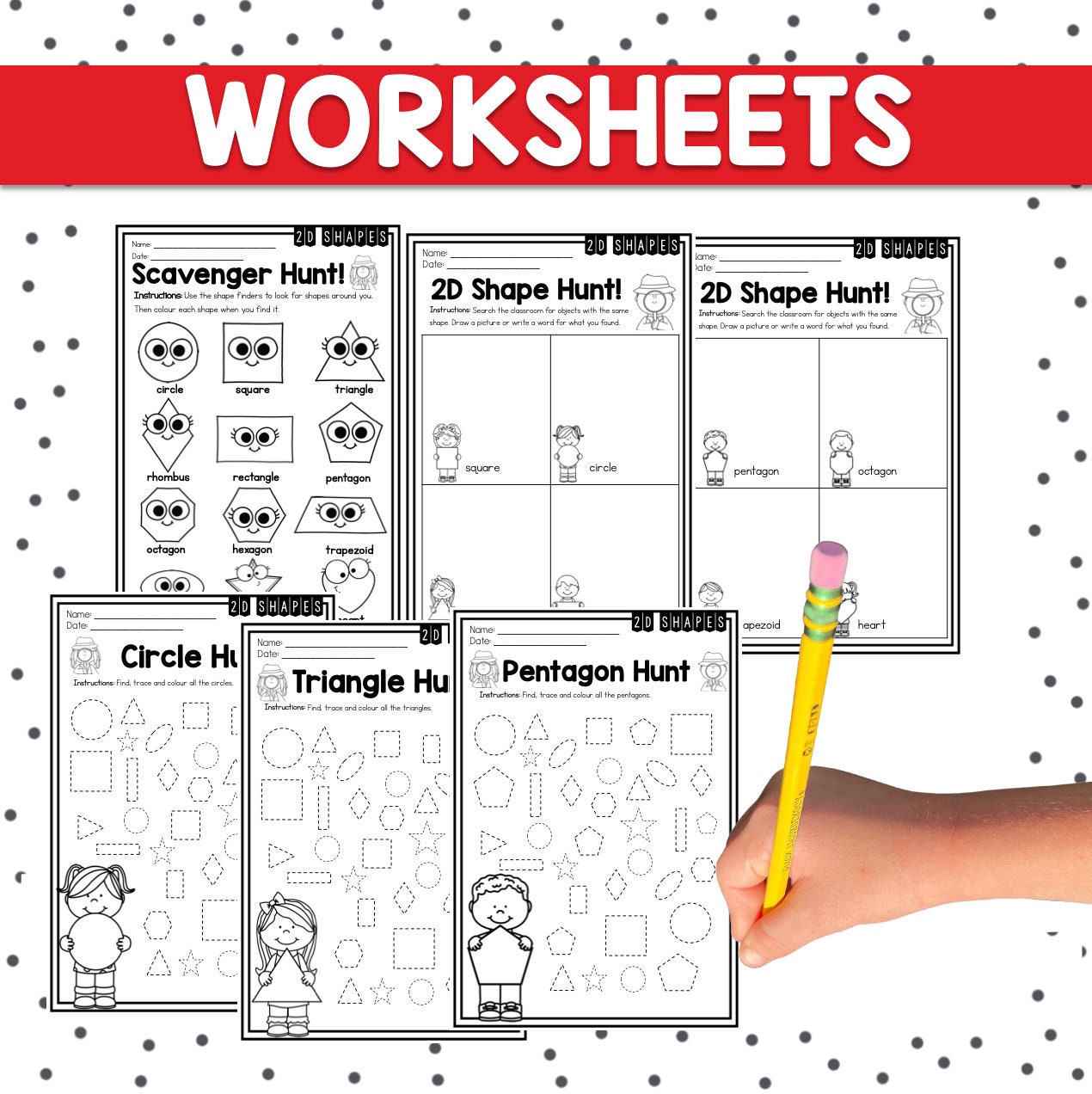 2D Shapes Activity Pack - Etsy