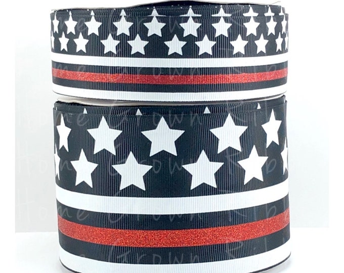 Firefighter Support Glitter Ribbon, Thin Red Line, Fire Fighter Flag ...