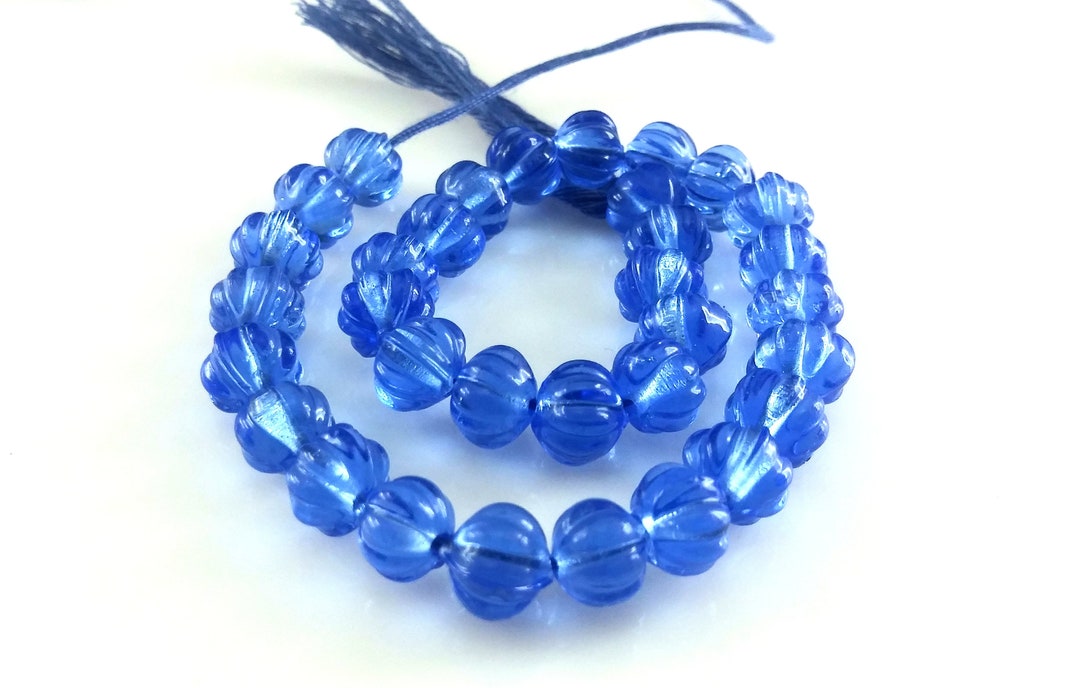 1-5 Strand Tanzanite Color Quartz Muskmelon Carved/watermelon Carved ...