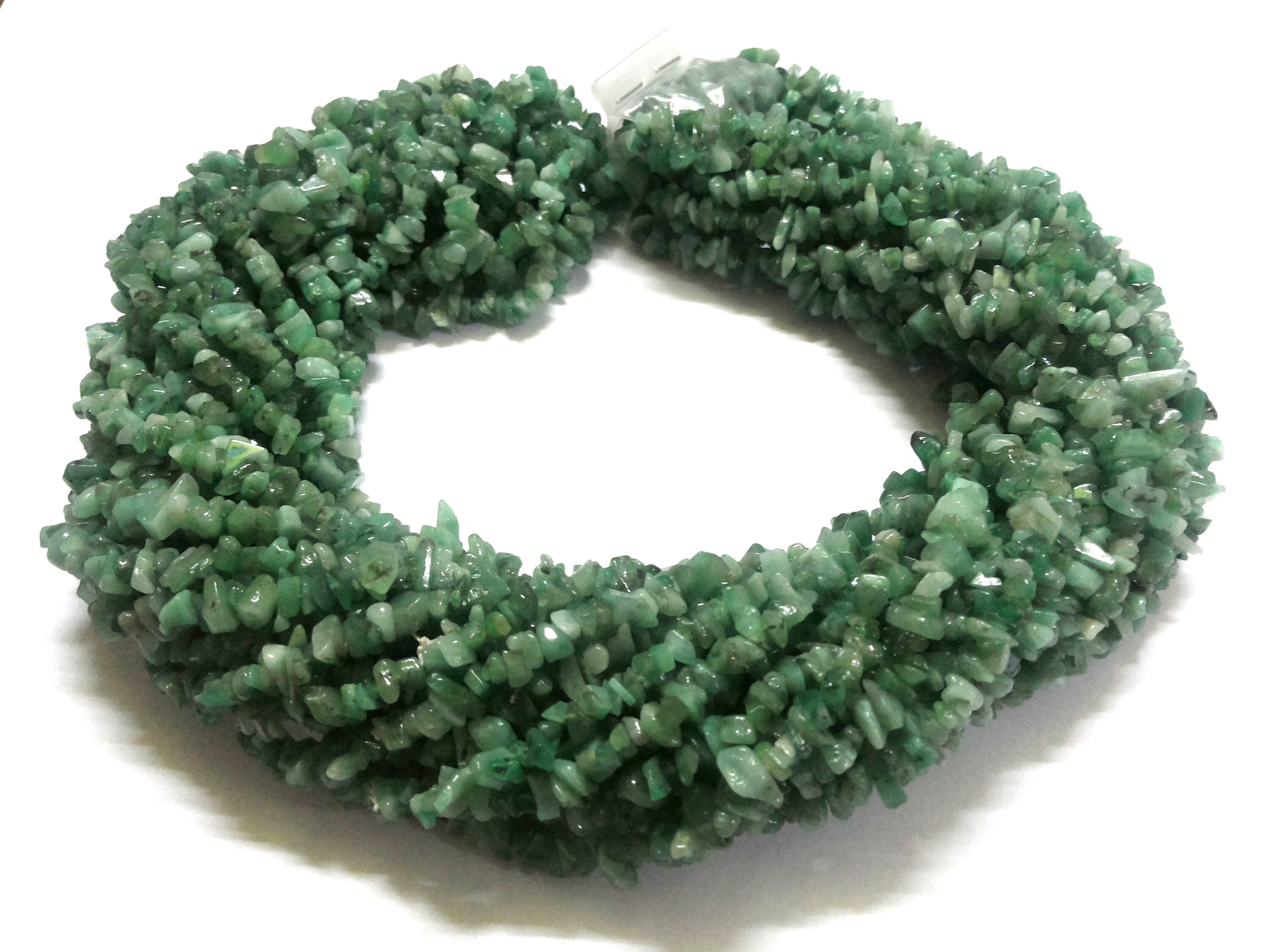 1-5 Strand 100% Natural Emerald Chips Nuggets Smooth 4-6mm Gemstone ...